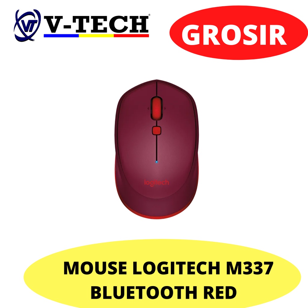 Jual MOUSE LOGITECH M337 BLUETOOTH RED | Shopee Indonesia