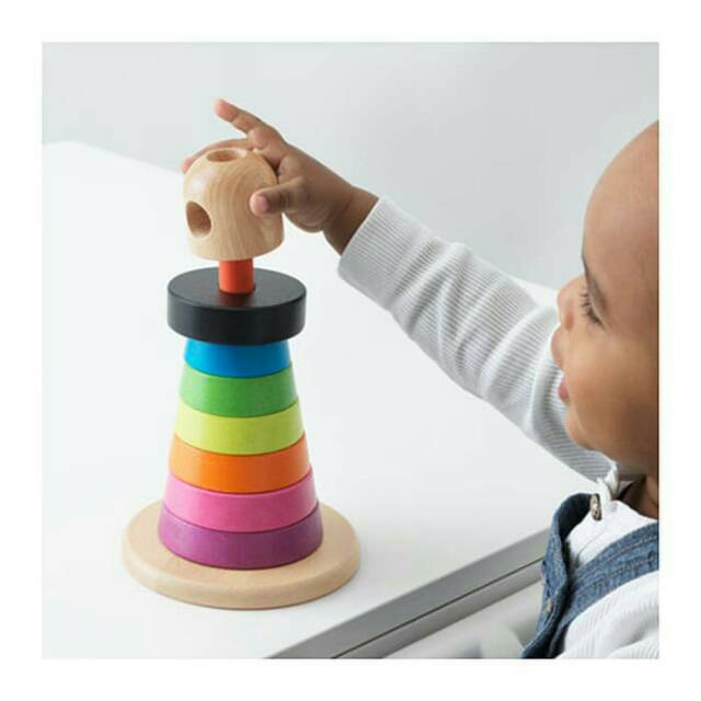 Jual Mainan Edukasi Anak Ikea Mula Stacking Ring | Shopee Indonesia
