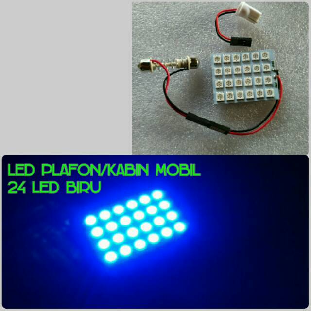 Jual Led Plafon Kabin Mobil Interior 24 LED Biru | Shopee Indonesia