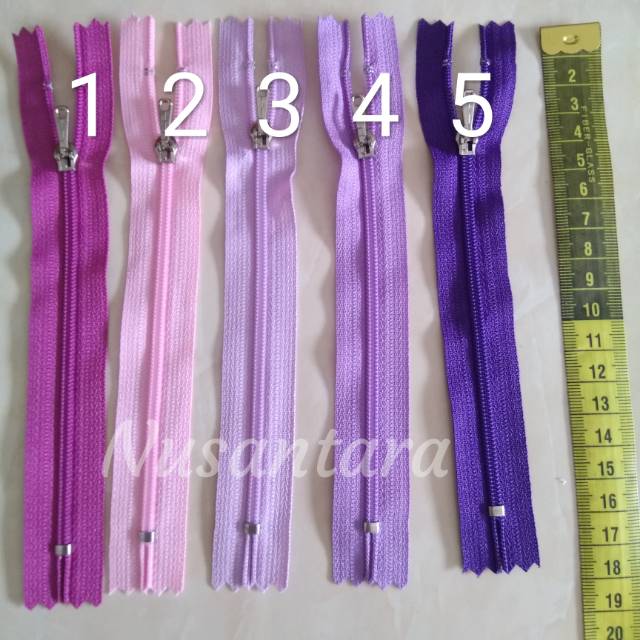 Jual Resleting /Risleting /Zipper YKK 6" / 15cm satuan purple series | Shopee Indonesia