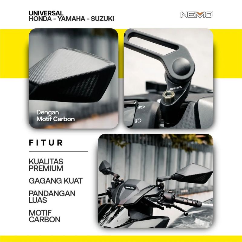 Jual Spion Ducati Nemo 1008 Honda Yamaha Suzuki Universal motor ...