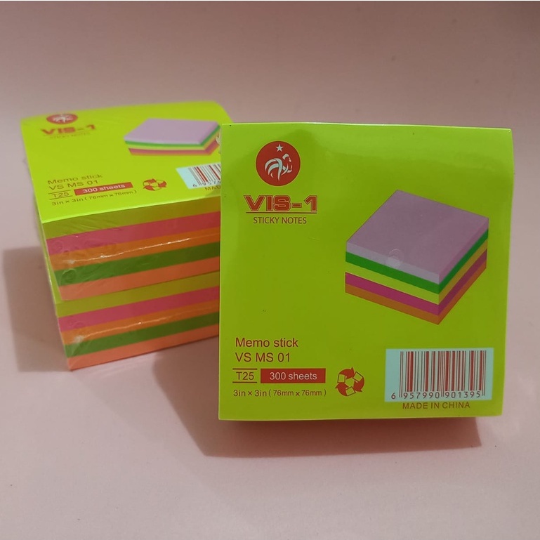 Jual Stick Note Memo / Memo Note Polos Warna Warni ( 76 x76 mm ...