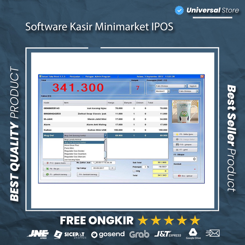 Jual Program Kasir Minimarket Swalayan Toko Murah Terbaru IPOS Premium Terbaru | Shopee Indonesia