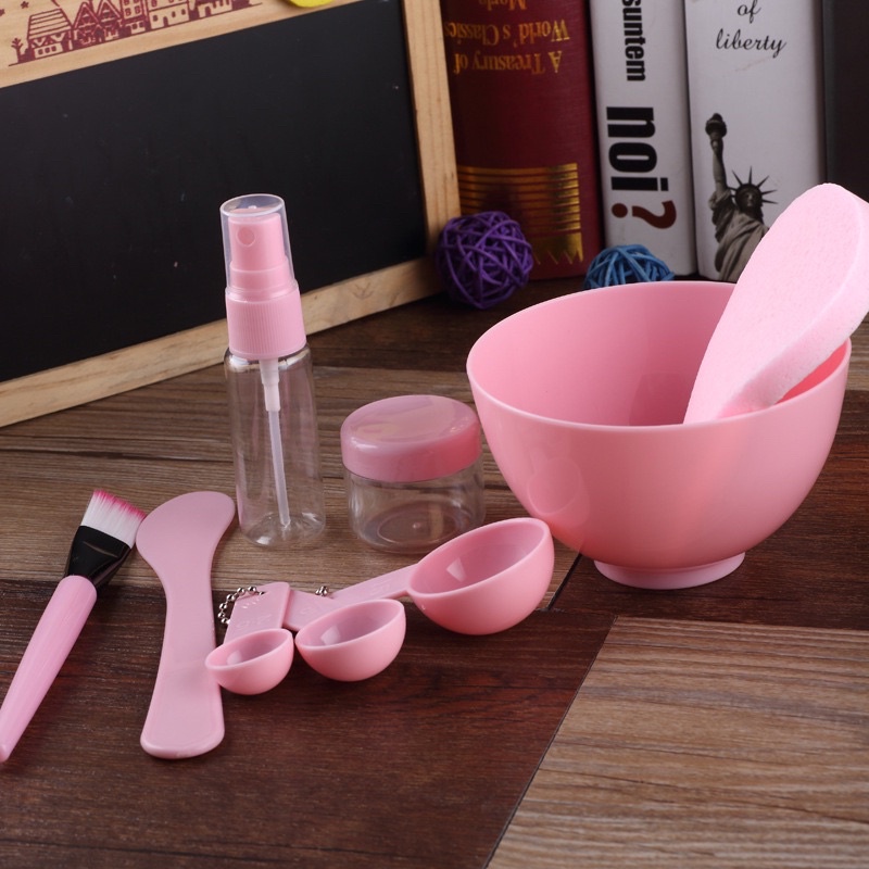 Jual Alat Masker Wajah 1 Set Kuas Mangkok Sponge Botol Spray Cream Pot ...