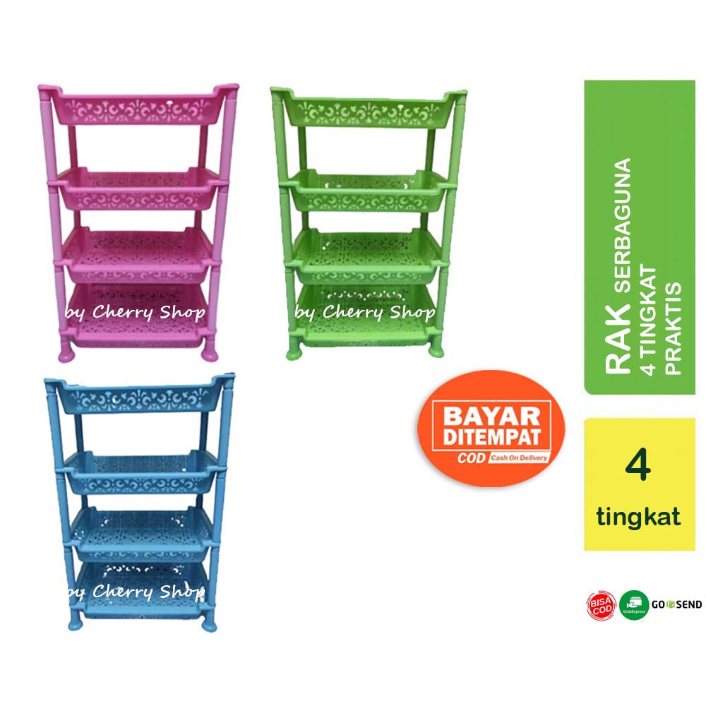 Jual [4 TINGKAT] RAK SUSUN SERBAGUNA PLASTIK 4 TINGKAT | RAK ORGANIZER ...