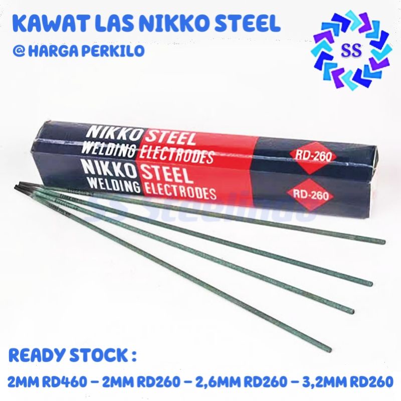Jual KAWAT LAS-ELEKTRODA NIKKO STEEL RD260-RD460 (2MM-2,6MM-3,2MM) HARGA PER KILO | Shopee Indonesia