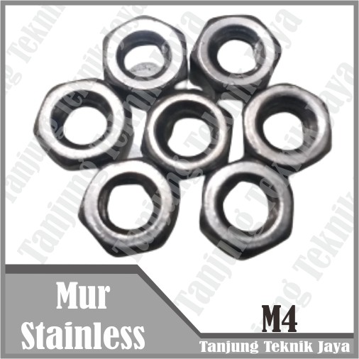Jual Mur stainless M4/mur stanlis steel m4 / mur stenlis M4 Murah/drat ...