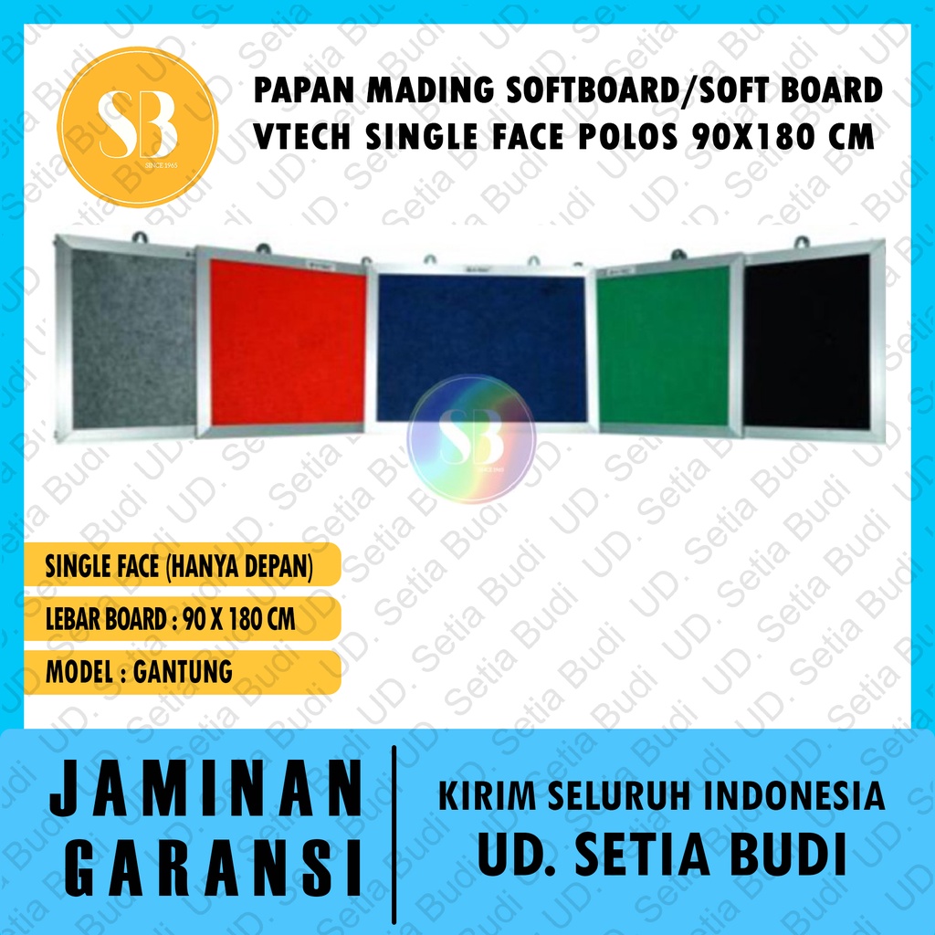 Jual Papan Mading Softboard / Soft board Vtech Single Face Polos 90x180 ...
