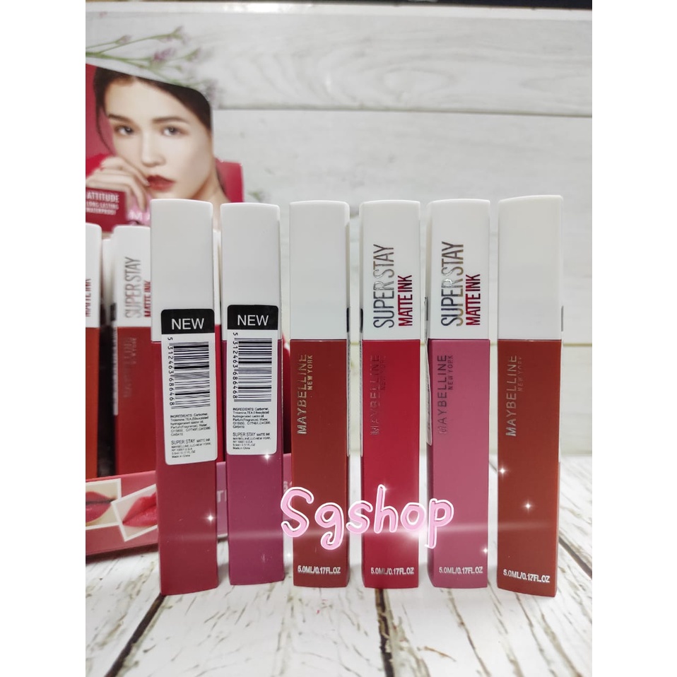Jual 1 BOX/ MAYBELLINE INK SUPERSTAY BARCODE NEW CASING SEGI4-6188 ...