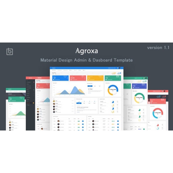 Jual Agroxa Material Design Admin & Dashboard - GPL | Shopee Indonesia