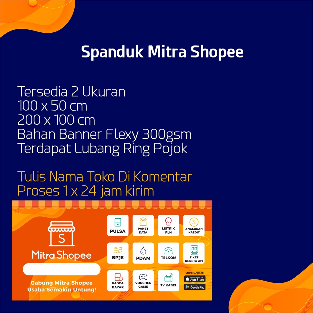 Jual SPANDUK BANNER MITRA SHOPEE | Shopee Indonesia