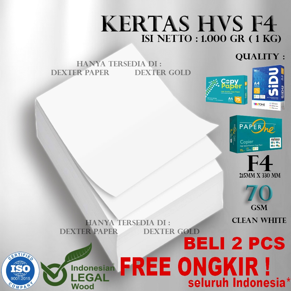 Jual KERTAS A4 80GR / KERTAS HVS A4 80GSM ISI NETTO 1KG (1000 GRAM) | Shopee Indonesia