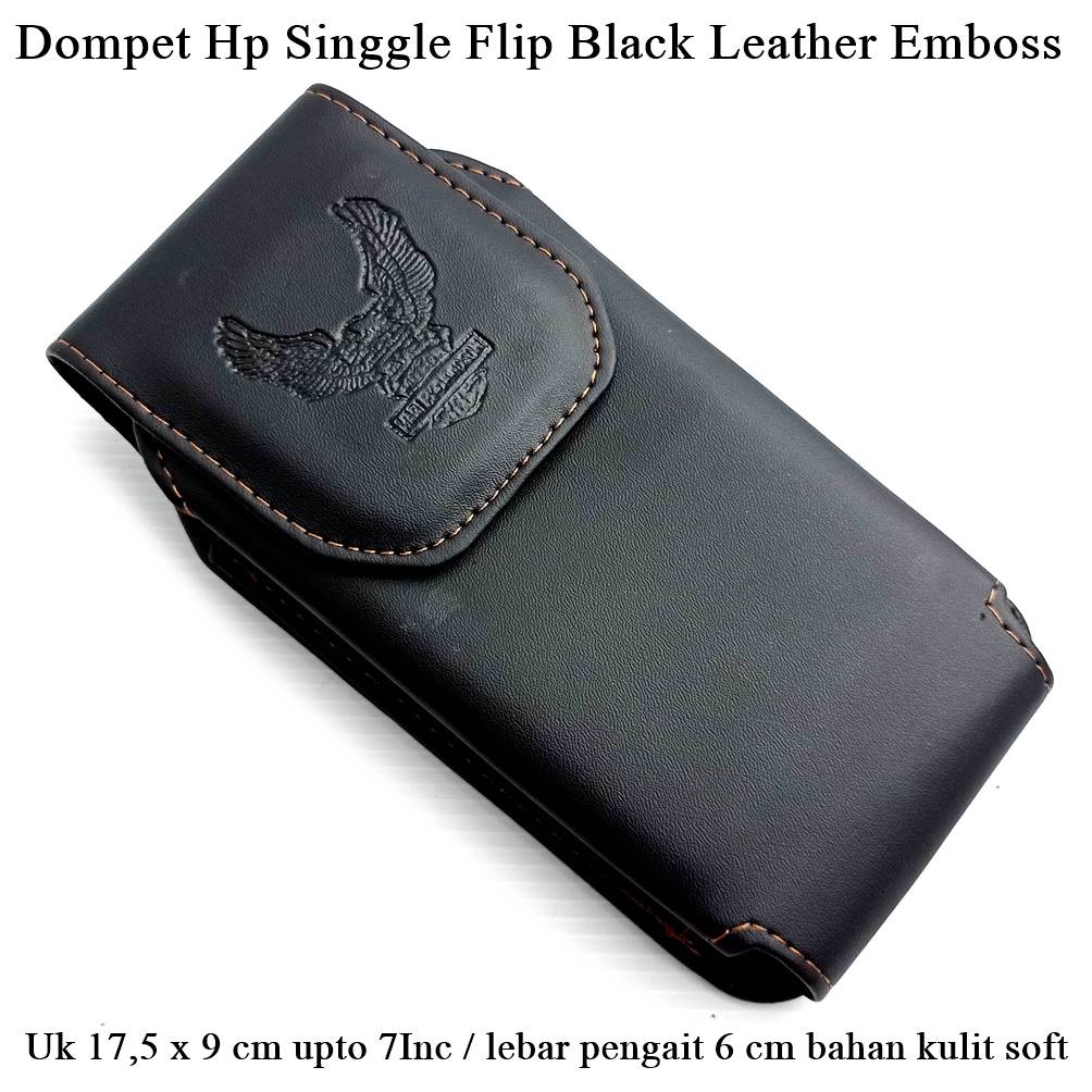 Jual Dompet Black Magnet Hp Kulit Flip Slop Max Size | Shopee Indonesia