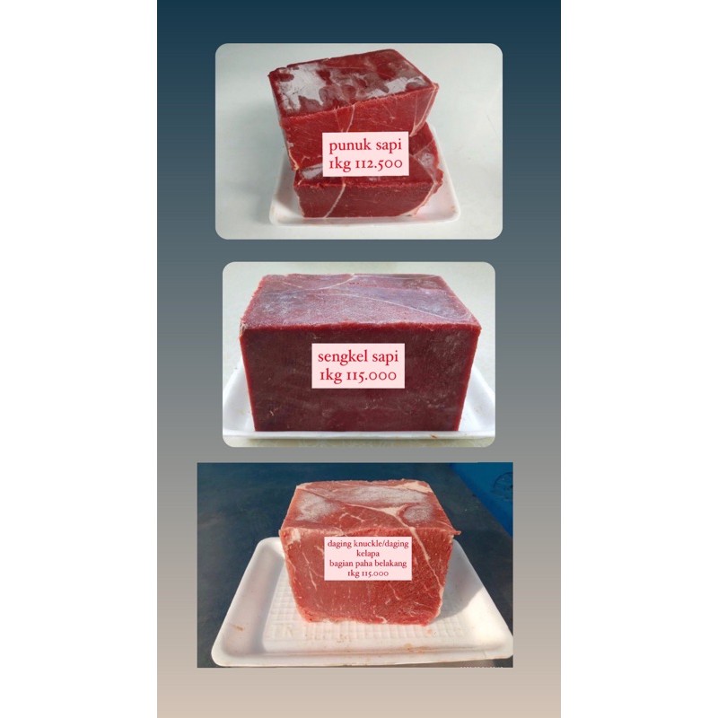 Jual aneka daging sapi punuk sengkel knuckle paha belakang 1kg klik ...