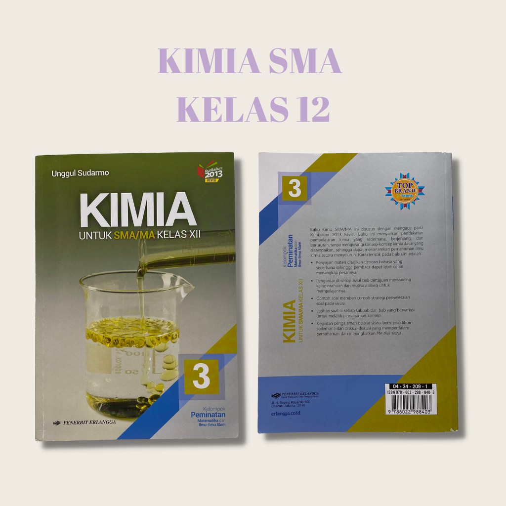 Jual buku kimia sma kelas 12 penerbit erlangga kurikulum 2013 revisi | Shopee Indonesia