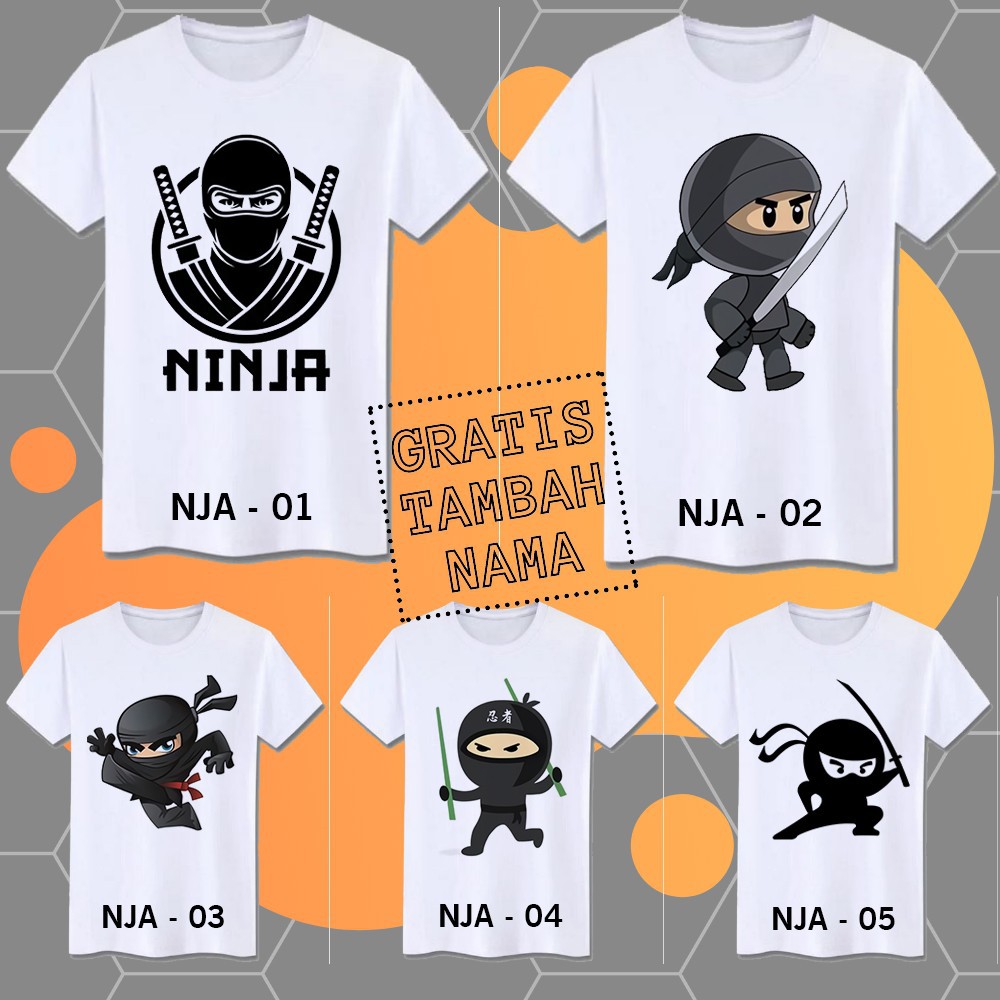 Jual Baju Ninja Kartun Anak dan Dewasa Kaos Couple Kakak Adik Motif ...