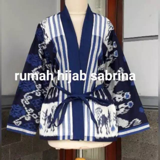 Jual OUTER TENUN - MOTIF SUMBA BIRU | Shopee Indonesia