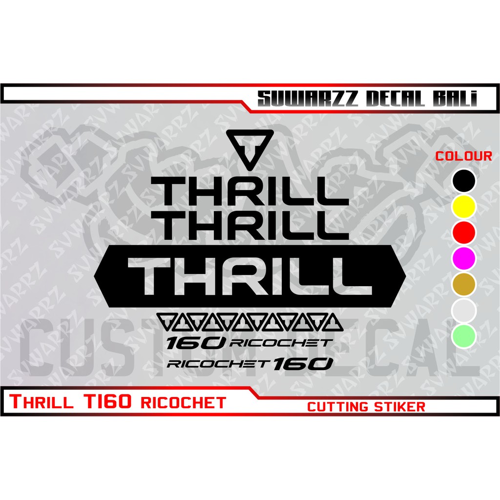 Jual STIKER FRAME STICKER DECAL SEPEDA THRILL T160 RICOCHET DOWNHILL ...