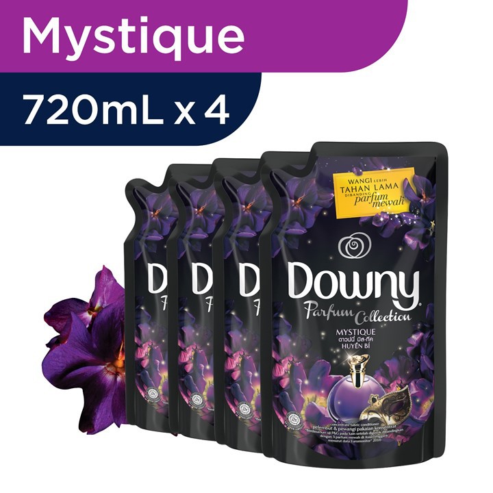 Jual Downy Mystique Refill / Hitam 720ml (Paket Isi 4) | Shopee Indonesia