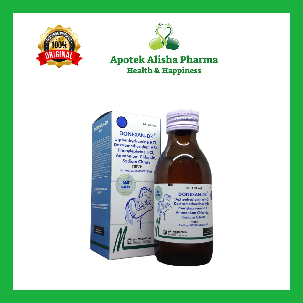 Jual Donexan DX Sirup 60/120ml - Donekan Syrup Obat Batuk Kering Alergi ...