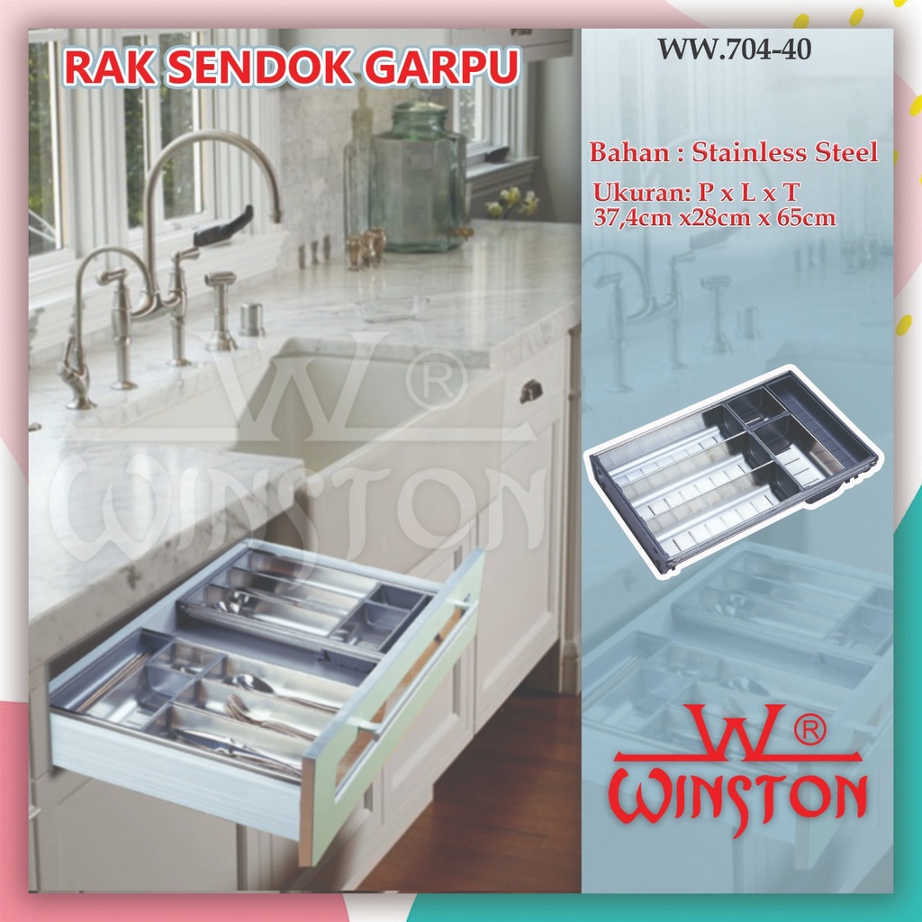 Jual JUAL Rak Sendok Stainless WW 704 - 40 cm by WINSTON Rack for ...