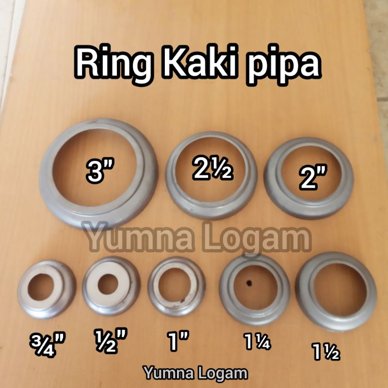 Jual Ring kaki pipa ring cembung 1/2", 3/4", 1", 11/4", 11/2", 2", 21/2 ...