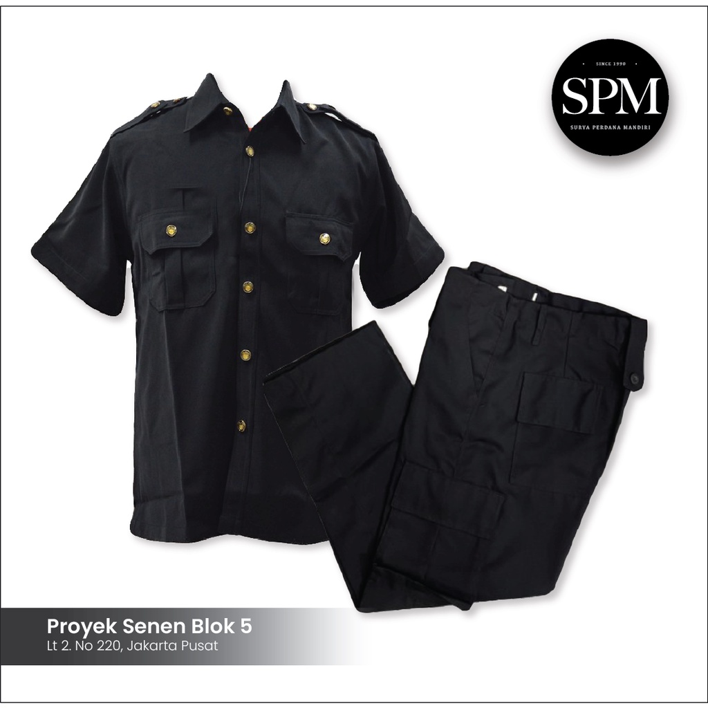 Jual Seragam Safari Security Lengan Pendek (SATU SET Baju & Celana ...
