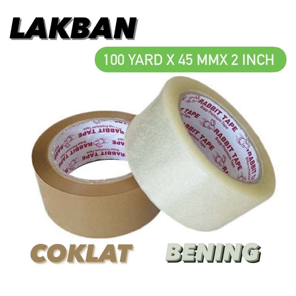 Jual Lakban Bening Coklat 100 Yard x 45 mm x 2 Inch Kualitas Dan Mutu Dijamin Bagus | Shopee ...