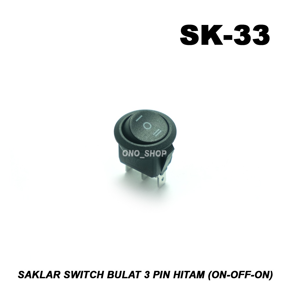 Jual Saklar Switch Bulat 3 Pin Hitam (On-Off-On) | Shopee Indonesia