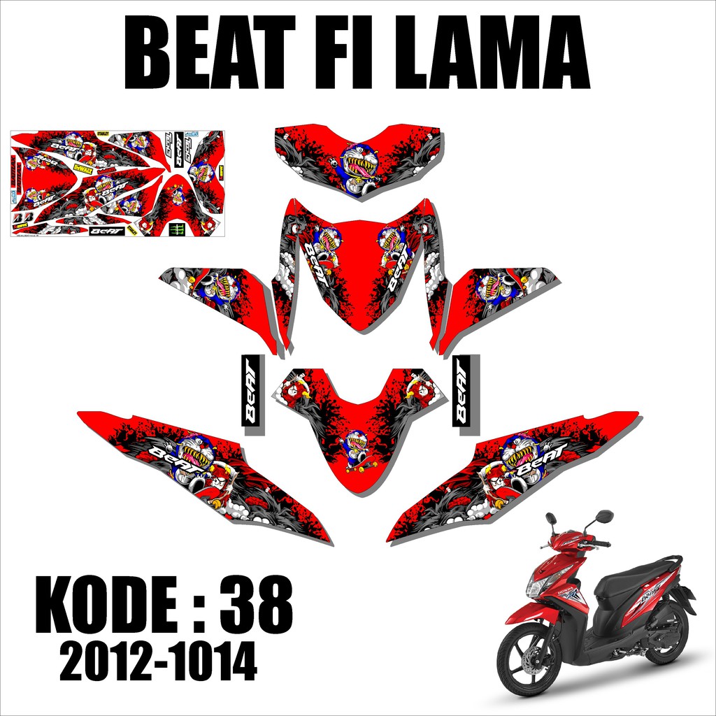 Jual (COD) Decal Stiker Fullbody Beat Fi Lama 2012/2013/2014 Desain NAY ...