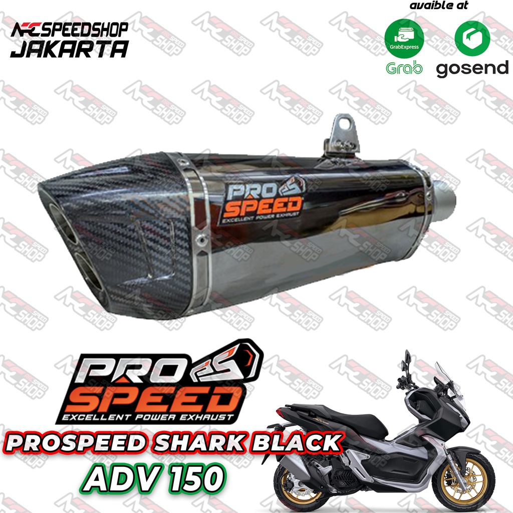 Jual Knalpot Prospeed Shark Black New Honda Adv Prospeed Exhaust ...