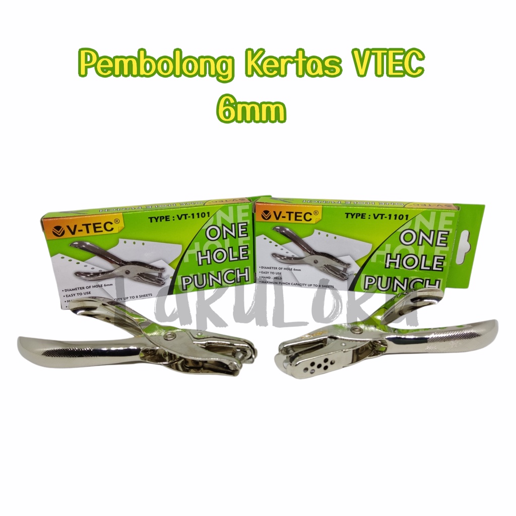 Jual Perforator 6 mm One Hole Punch VTEC / Pembolong Kertas 1 Lubang ...