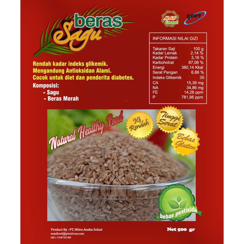 Jual Beras sagu 400 gr Sehat dan menyehatkan | Shopee Indonesia