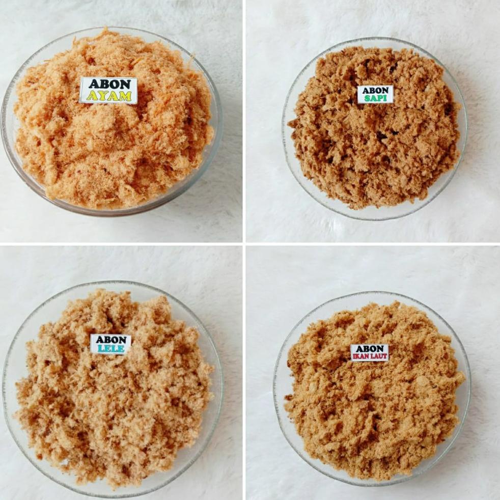 Jual 32b* Abon Ayam Sapi Ikan Tuna Lele pedas dan manis asli non msg ...