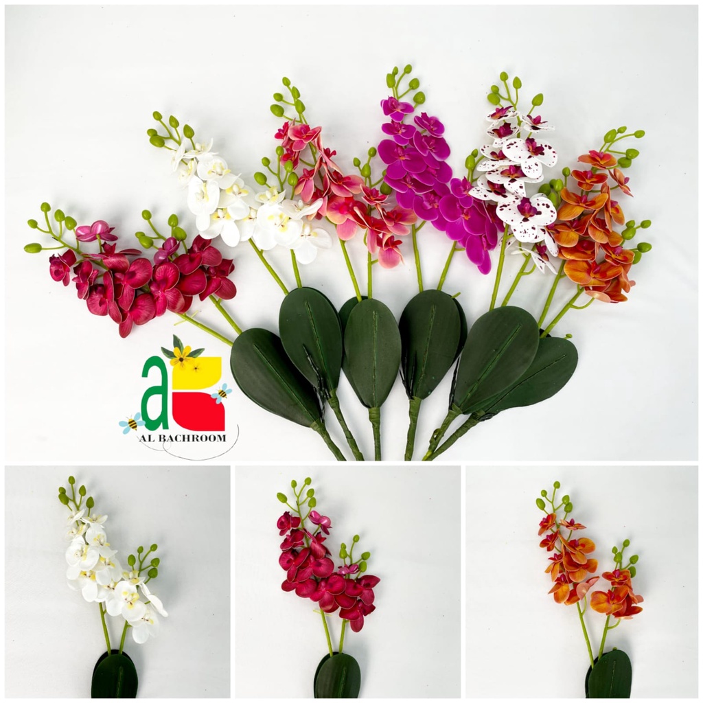 Jual MY-K4X8 BUNGA PLASTIK ANGGREK 2CK12 B8008 KECIL LATEX BUNGA ...