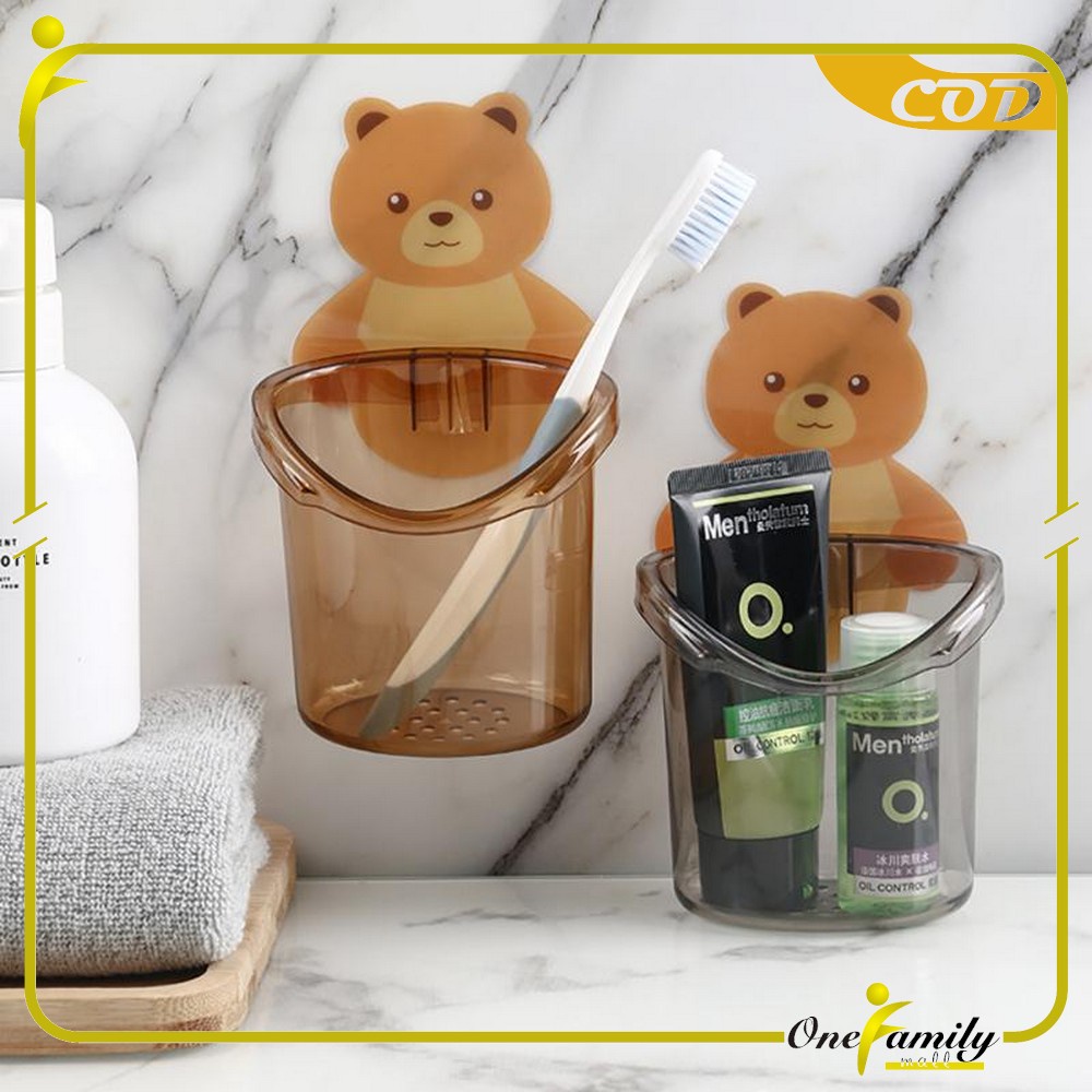 Jual ONE-C452 Rak Tempel Tempat Sikat Gigi Bear Rak Serbaguna Kamar ...