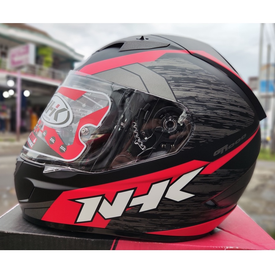 Jual Helm NHK GP-1000 Axion Black Red | Shopee Indonesia