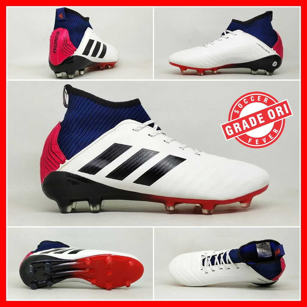 Jual Sepatu Sepak Bola Dewasa Adidas Predator Putih Merah List Hitam ...