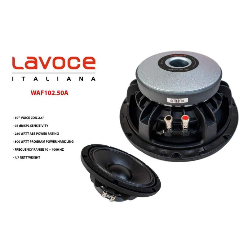 Jual Komponen speaker Lavoce 10inc WAF102.50A 102.50 Original | Shopee ...