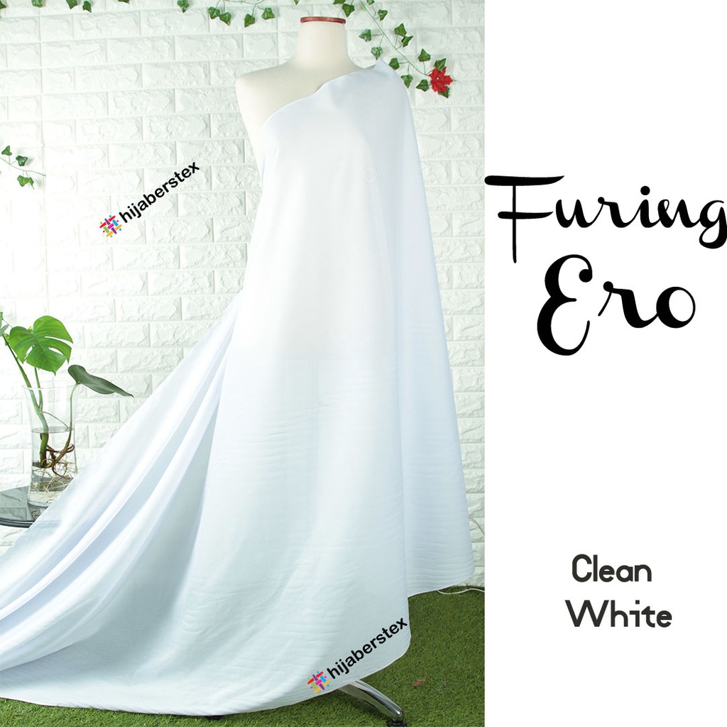 Jual 1 Meter Kain FURING ERO Clean White (ecer warna) | Shopee Indonesia
