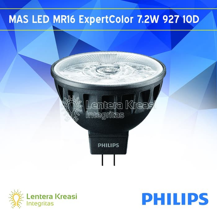 Jual Lampu spot MR16 PHILIPS MAS LED MR16 Expert Color 7.2-50W 927 10D ...