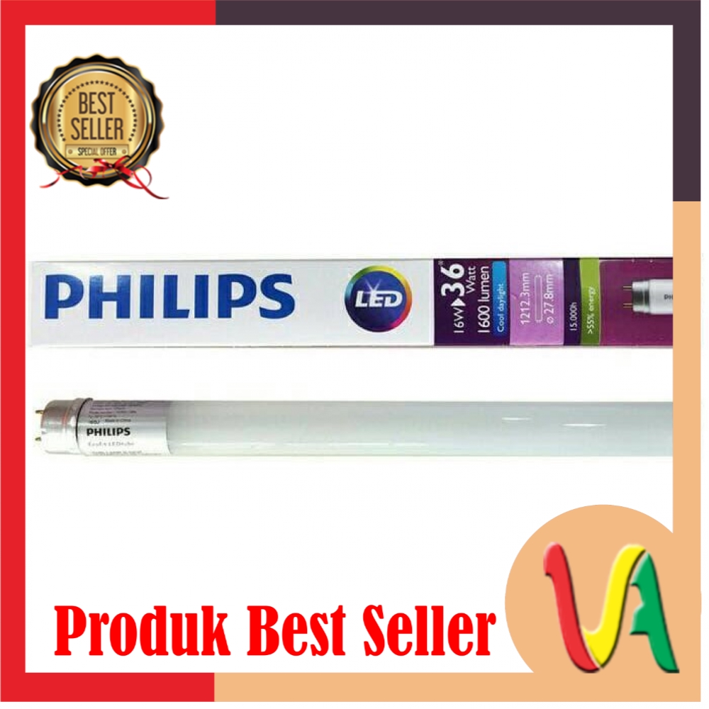 Jual PHILIPS / LED Tube Ecofit 1200mm 16W 765 T8 TL LED 16 WATT / Bohlam / Indoor | Shopee Indonesia