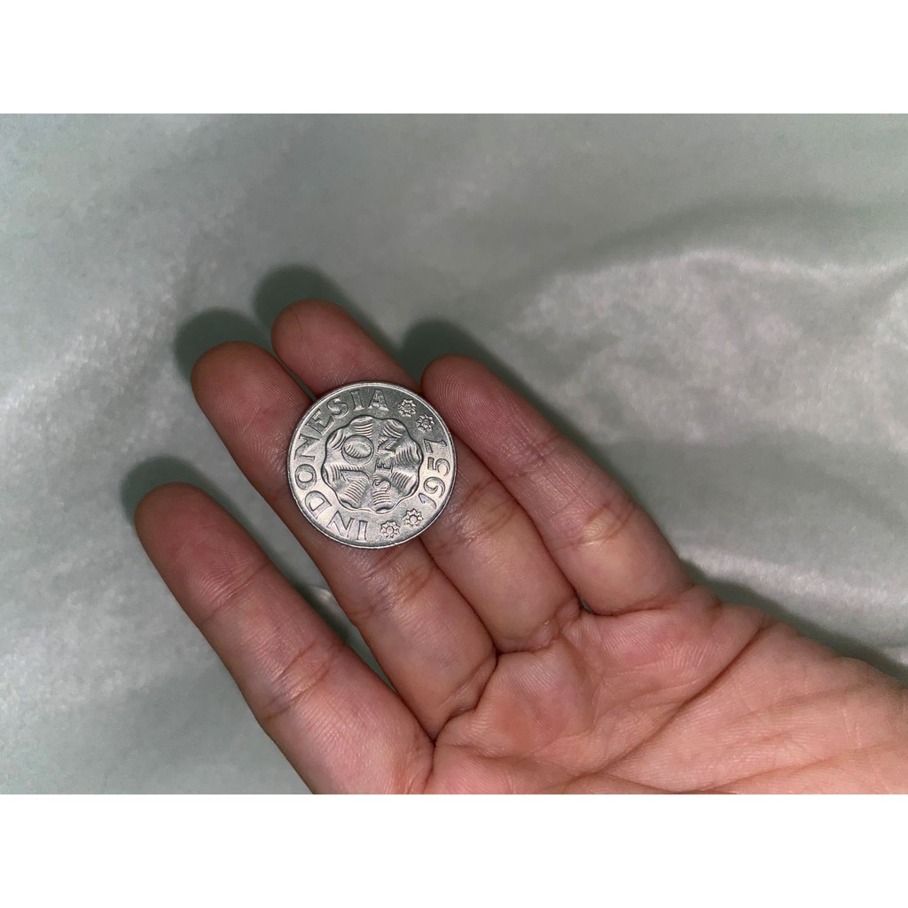 Jual Koin Kuno 10 sen Indonesia Almunium tahun 1954 dan 1957 Bekas | Shopee Indonesia