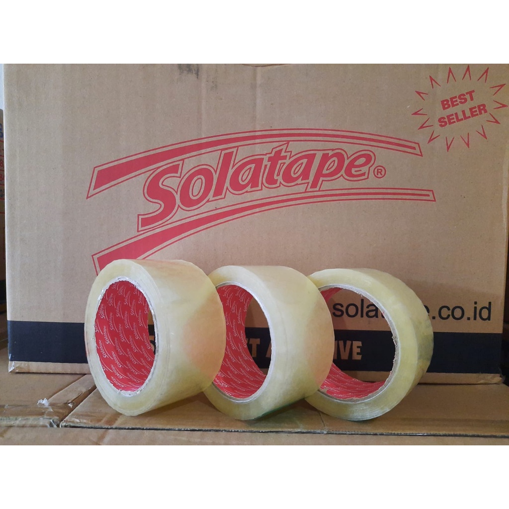 Jual Lakban OPP Tape Sola Bening Uk 48 mm (2 ") x 100 yard / Isolasi 2 ...