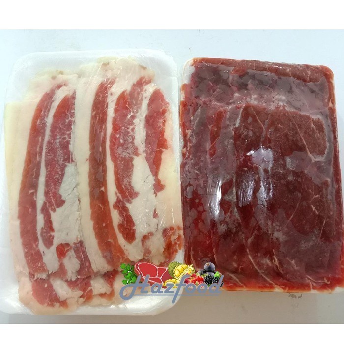 Jual MIX SLICE BEEF (500 GRAM US SHORT PLATE DAN AUS KNUCKLE BEEF ...