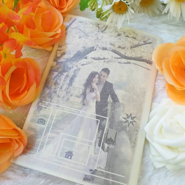 Jual Undangan soft Cover kertas doiley Rustic foto | Shopee Indonesia