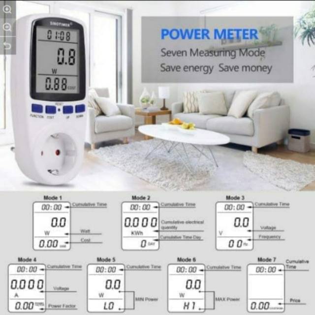 Jual Pengukur listrik Kwh digital power meter volt ampere watt meter ...