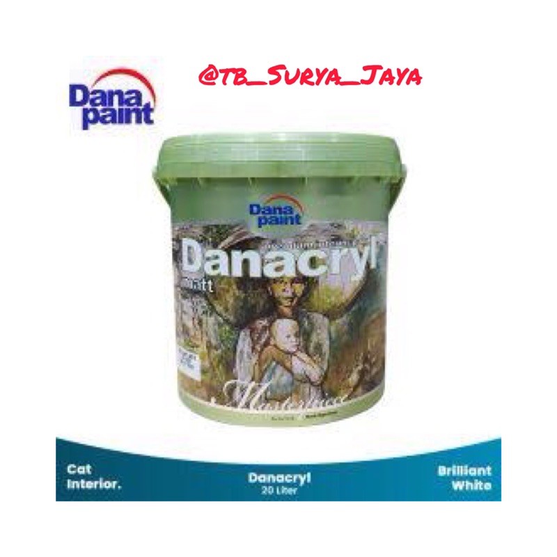 Jual CAT TEMBOK DANACRYL MATT DANAPAINT 2.5 LITER PUTIH | Shopee Indonesia