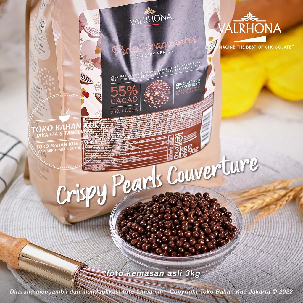 Jual Valrhona - Les Perles 55% Dark Chocolate 250gr Crunchy Pearls ...