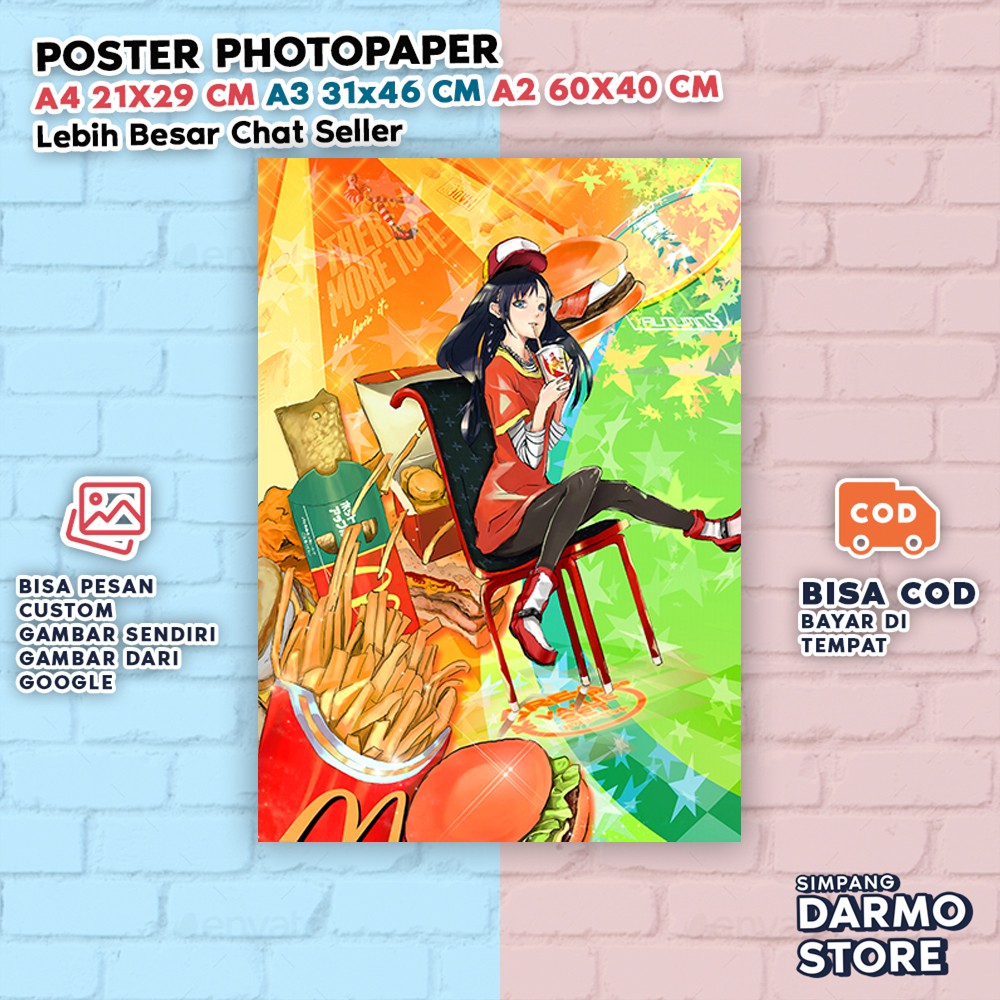 Jual Poster McDonald Versi Vintage Retro dan Terbaru Colabs MCD X BTS ...